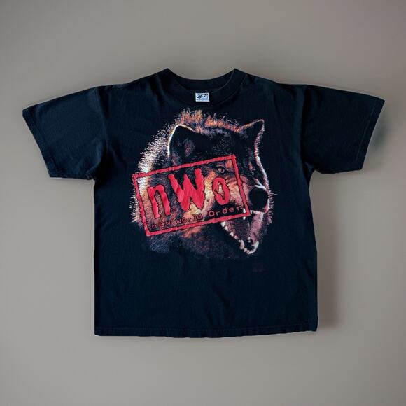 Vintage | Shirts | Vintage Nwo Wolfpack Shirt L Black 9s Wcw Wrestling ...